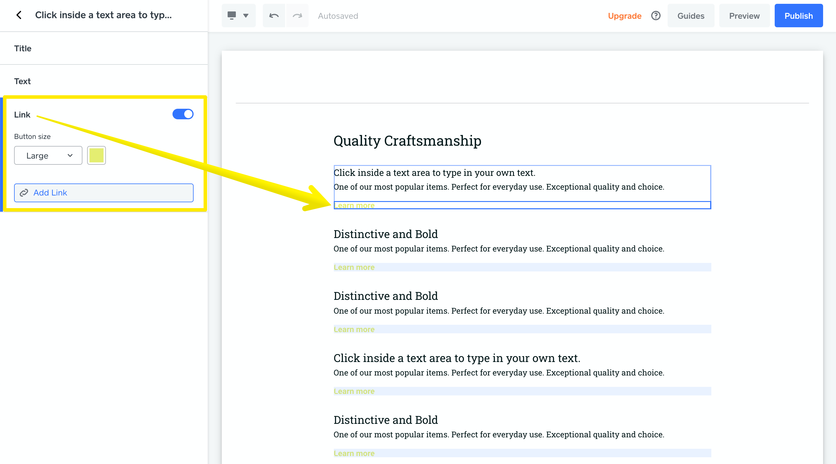 Add and Edit Text | Weebly Support - US