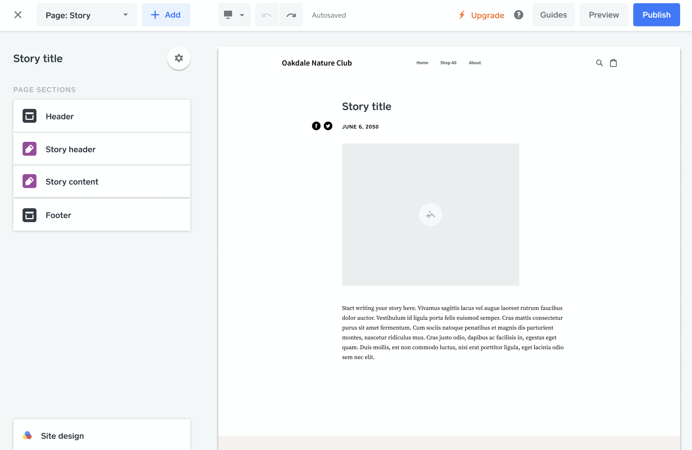 Create a Stories Page | Weebly Support - US