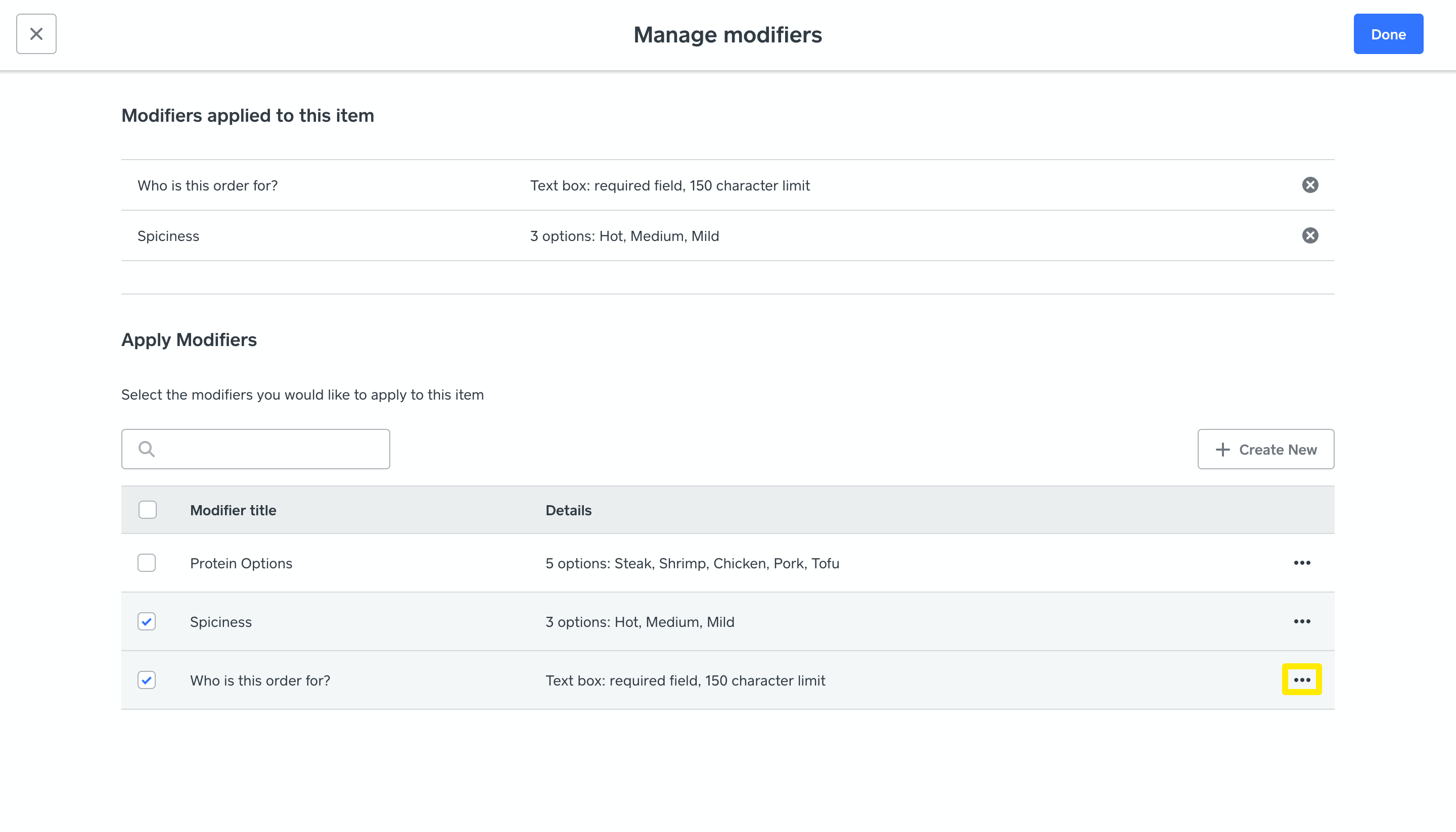 Item Modifiers | Weebly Support - US