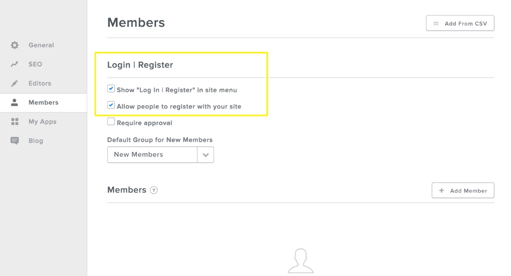 User Registration | Weebly Support - US