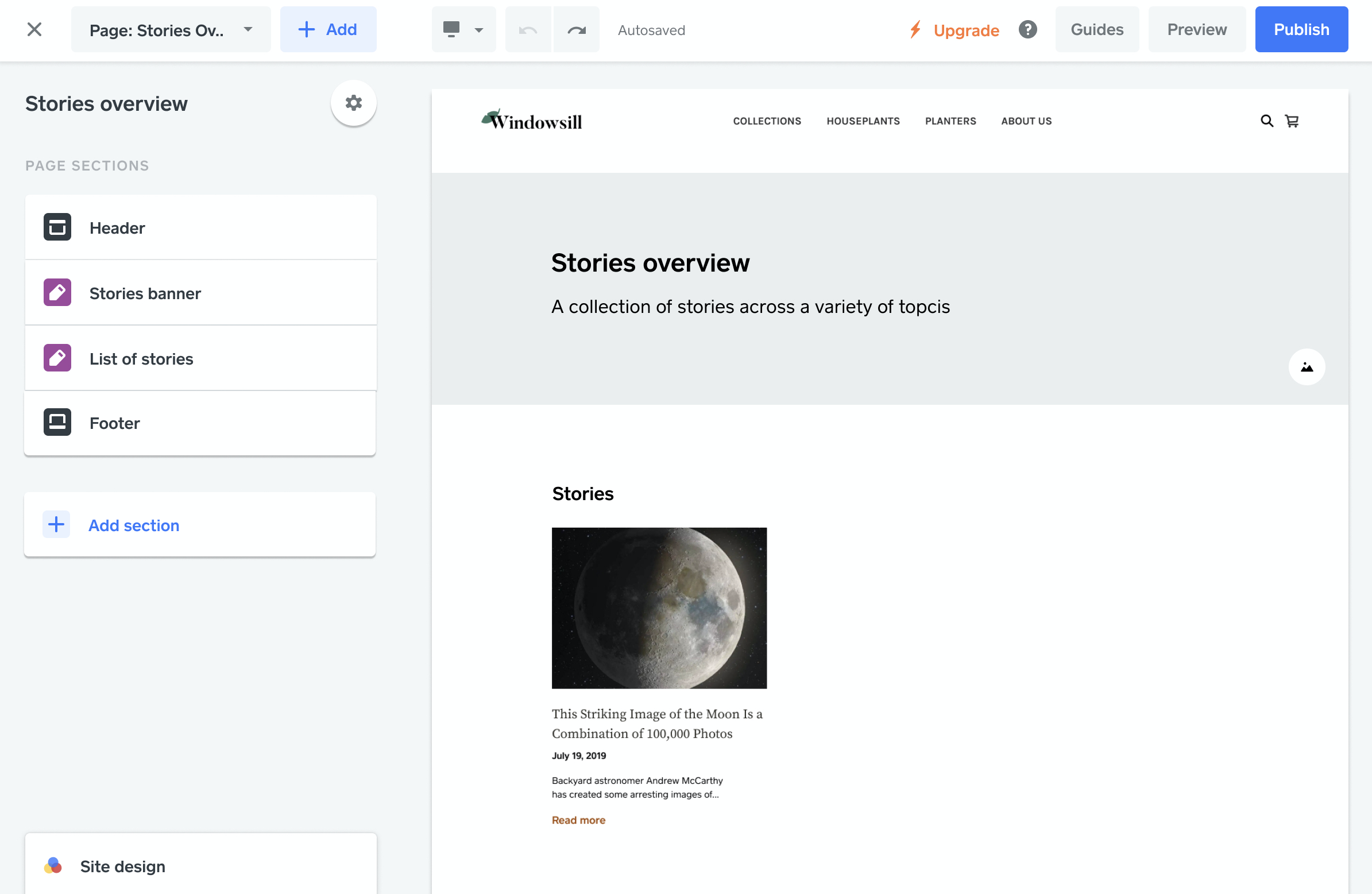 Create a Stories Page | Weebly Support - US