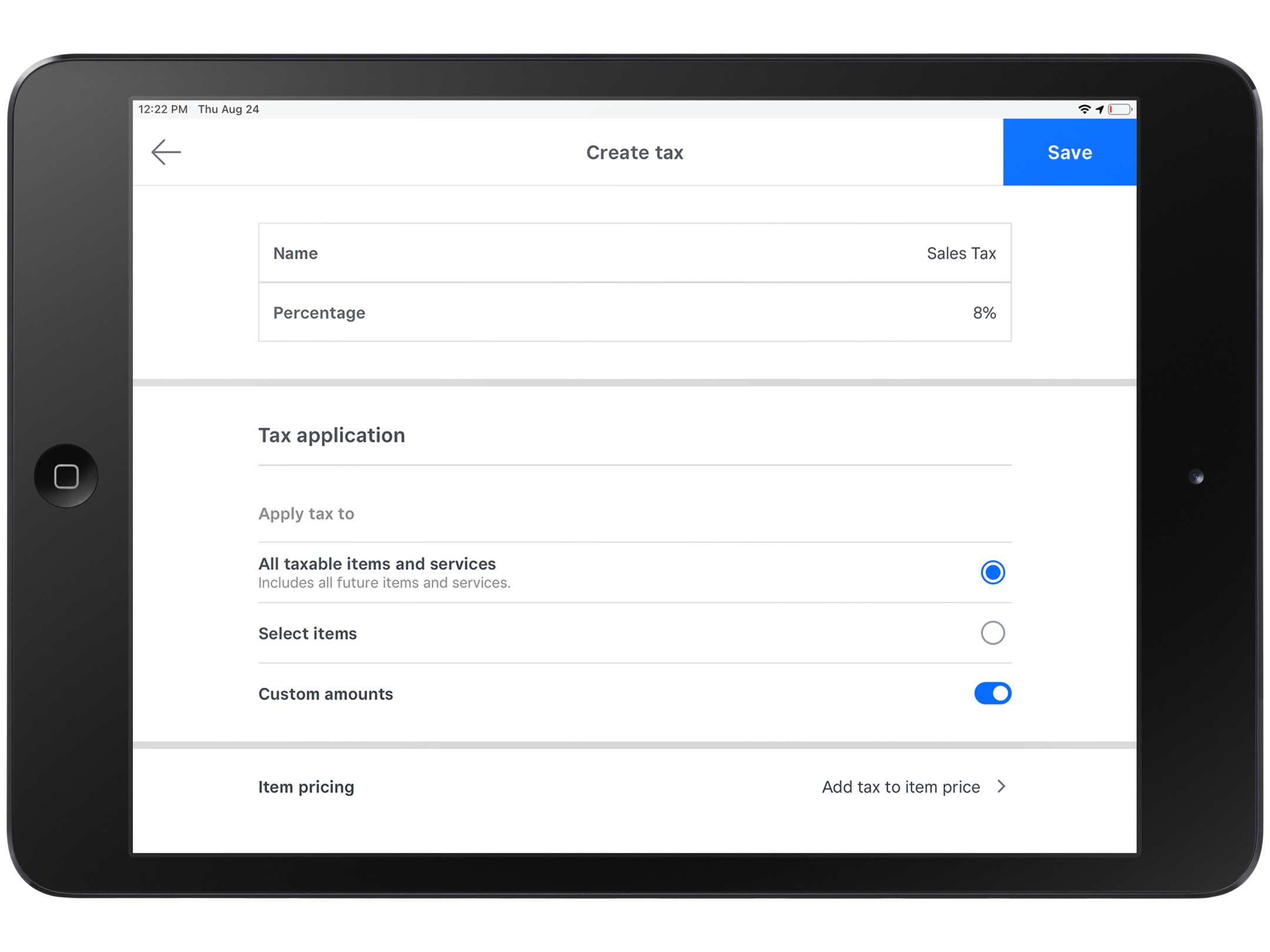 Create and Manage Your Sales Tax Settings | Square Support Centre - CA