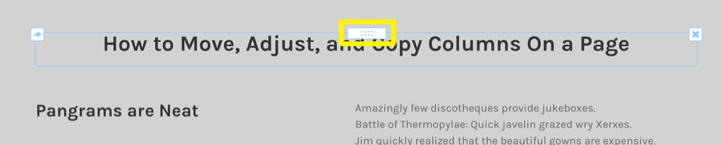 Working With Columns | Weebly Support - US
