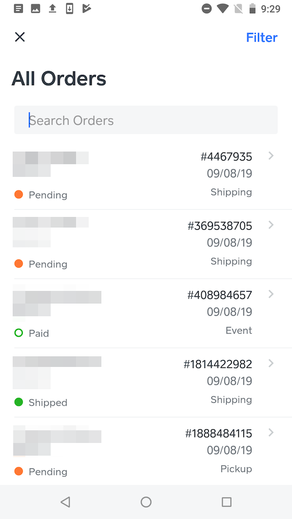 Adding Items and Managing Orders in the Android App | Weebly Support - US