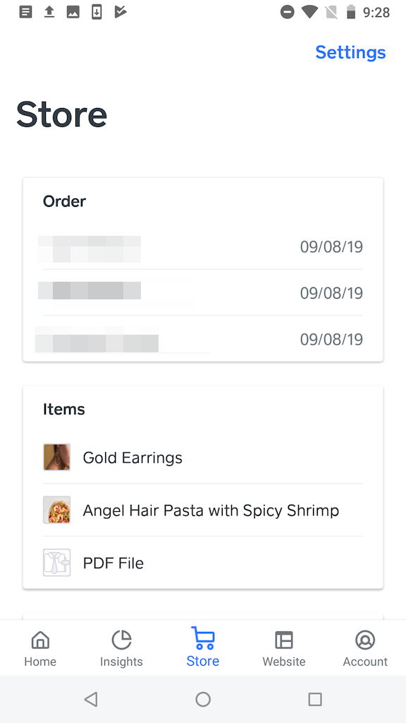 Adding Items and Managing Orders in the Android App | Weebly Support - US
