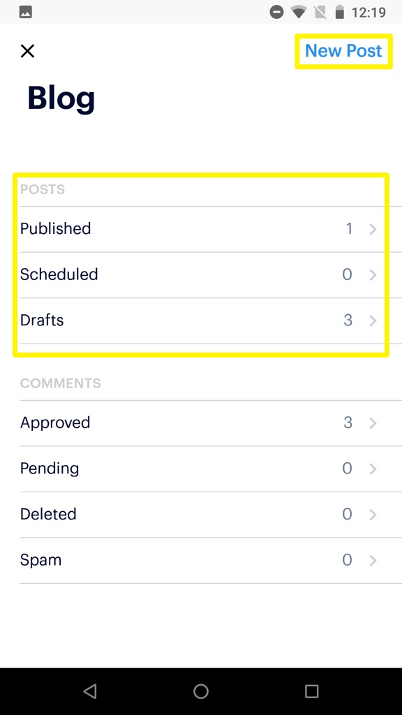 Use the Android App to Start a Blog | Weebly Support - US
