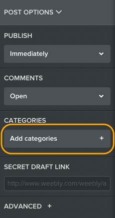 Start a Blog | Weebly Support - US