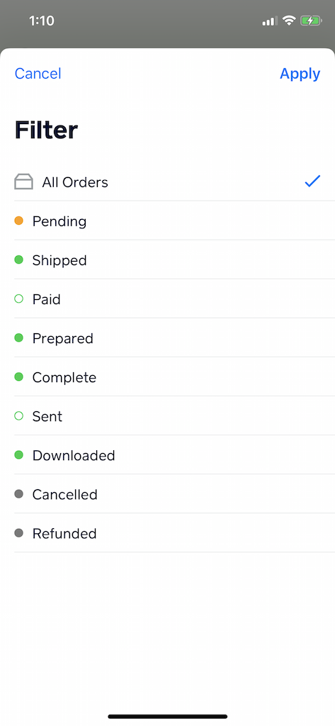 Adding Items and Managing Orders in the iOS App | Weebly Support - US