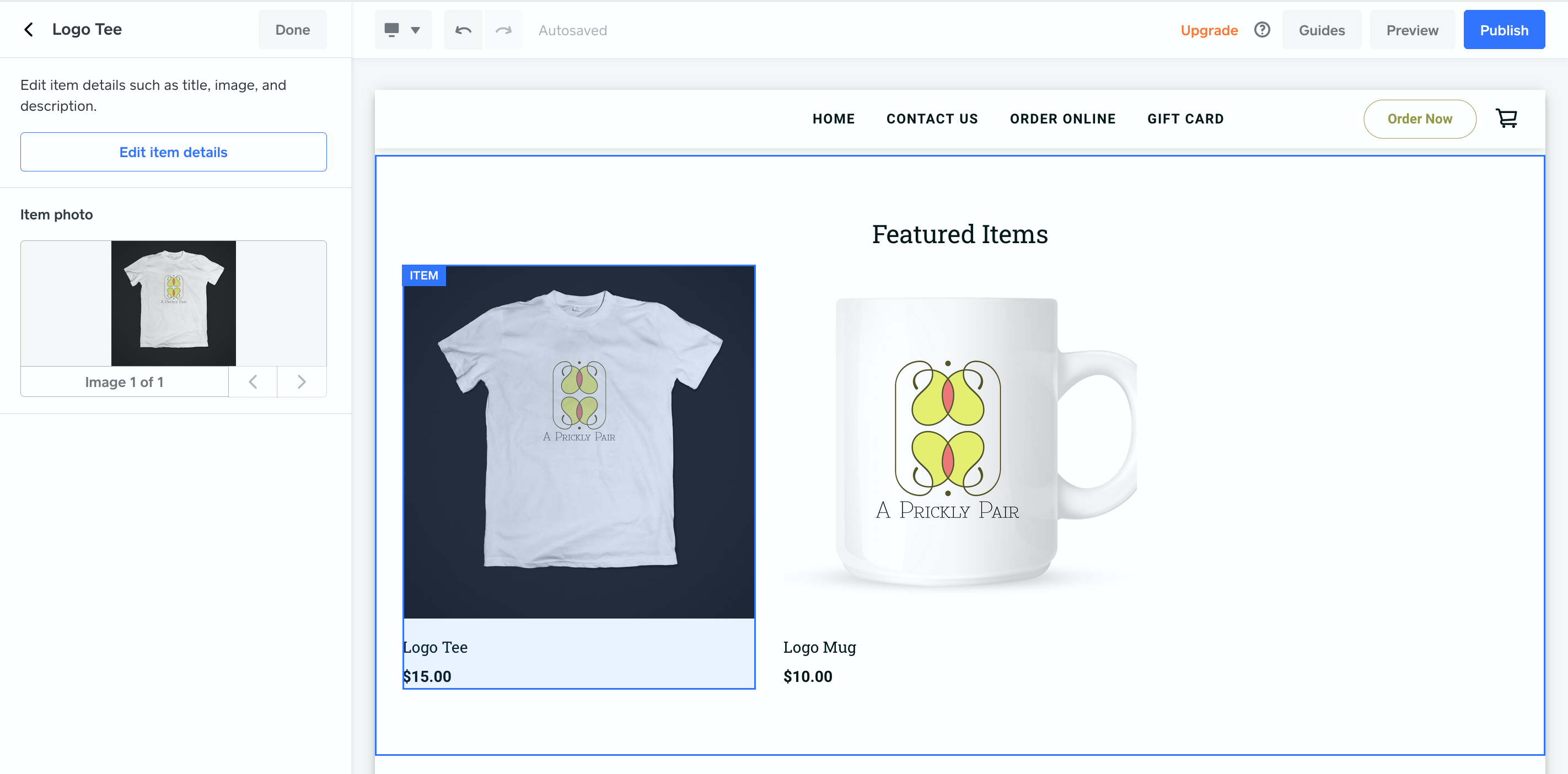Display Featured Items | Weebly Support - US