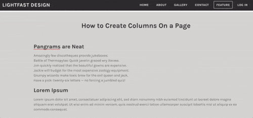Working With Columns | Weebly Support - US