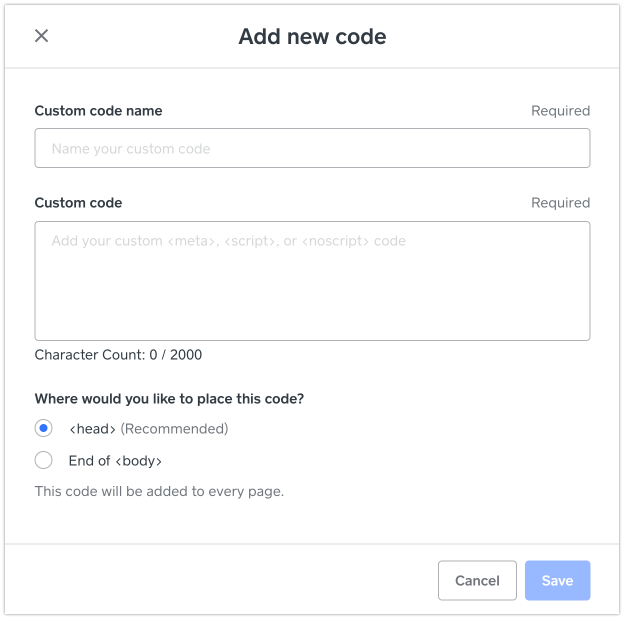 Add Custom Tracking Code to Your Website | Weebly Support - US