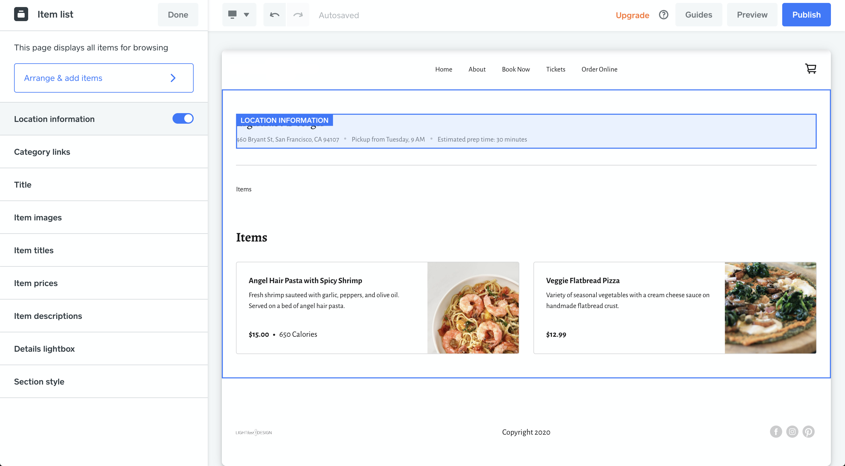 Create an Order Online Page | Weebly Support - US