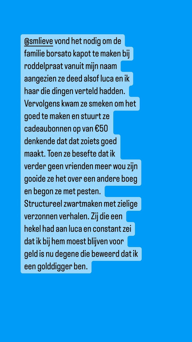 Daisy Piras klapt uit de school over reden breuk met Luca Borsato ...