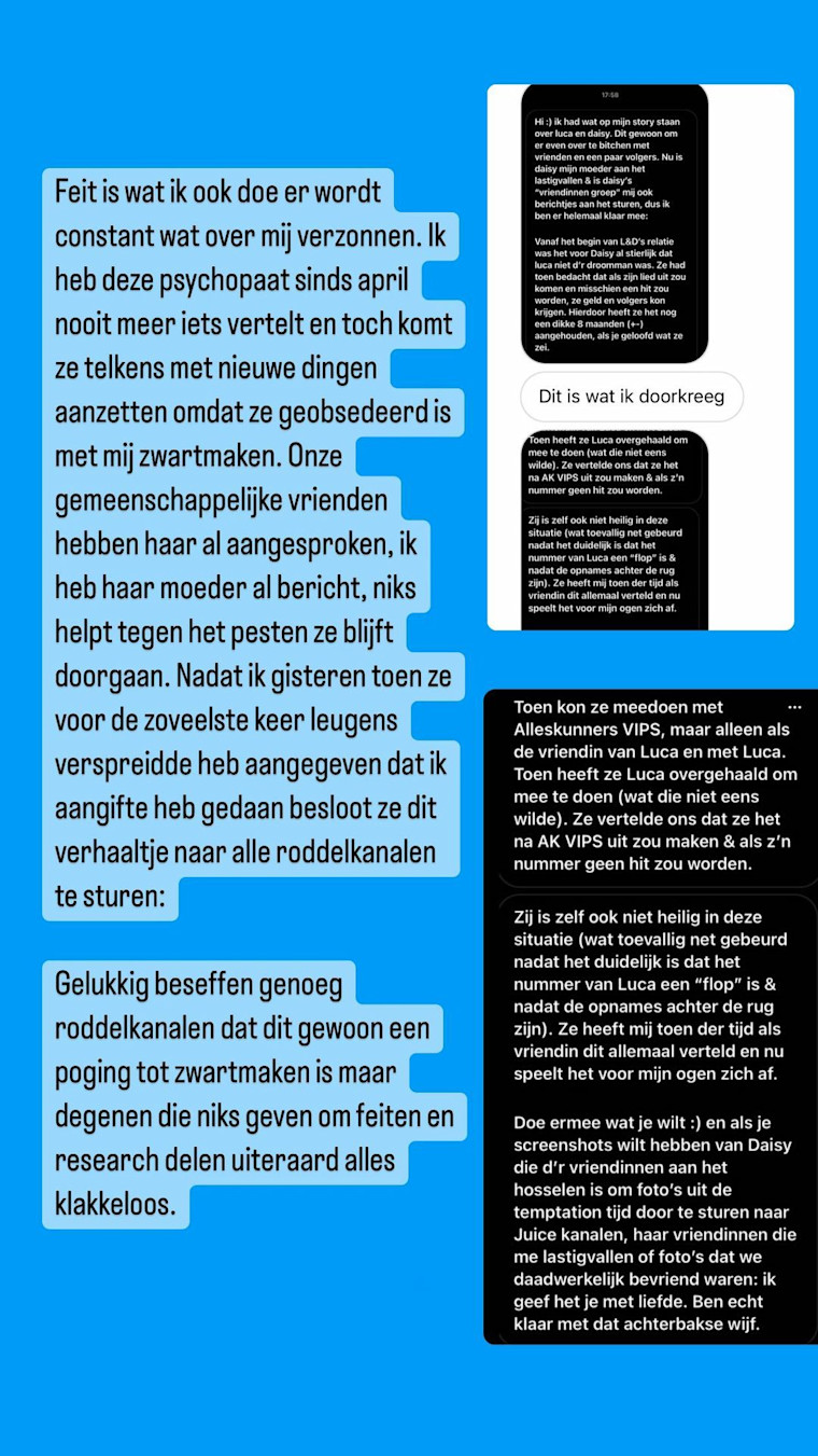 Daisy Piras klapt uit de school over reden breuk met Luca Borsato ...