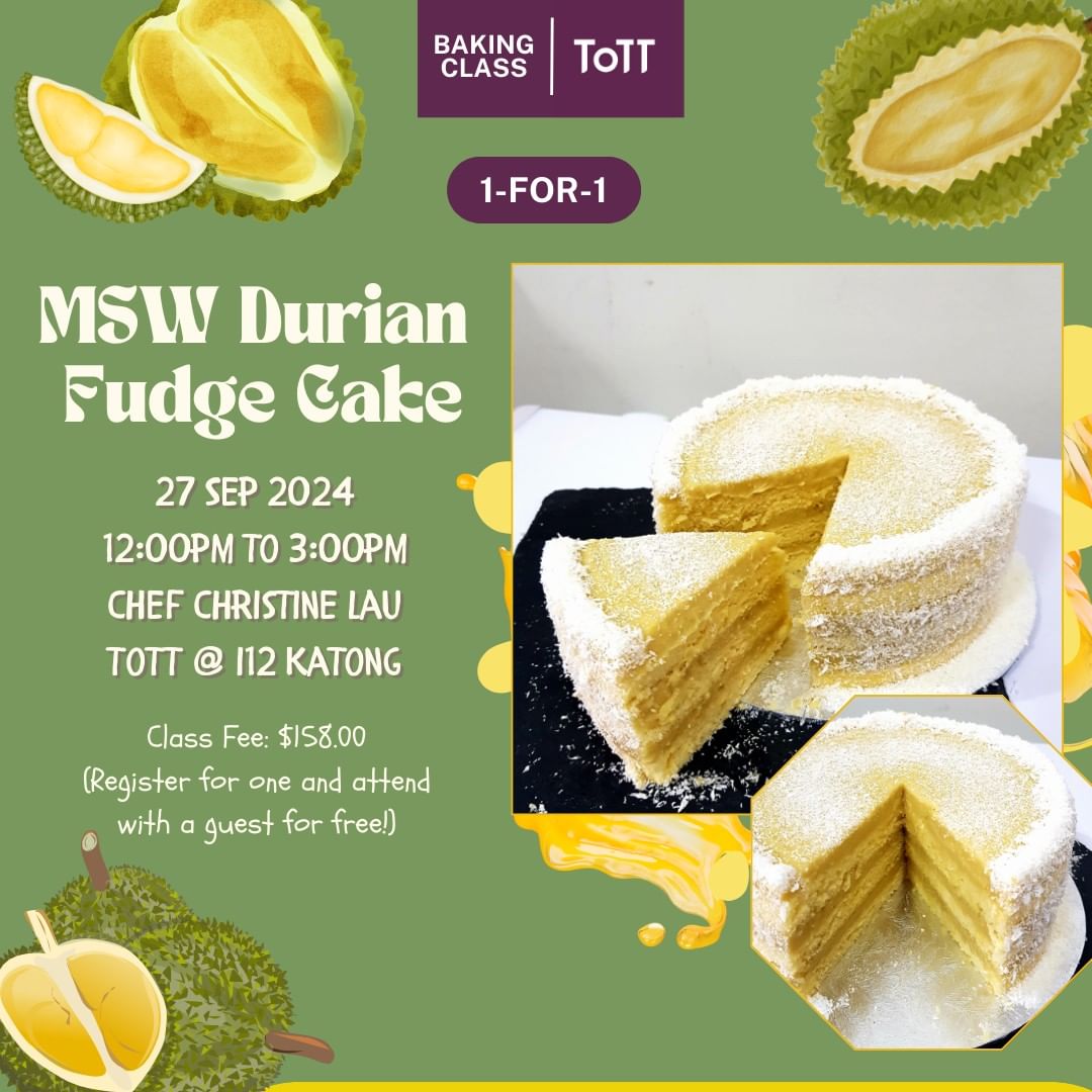 Bake Delicious Durian Fudge Cakes – Bring a Friend for Free!