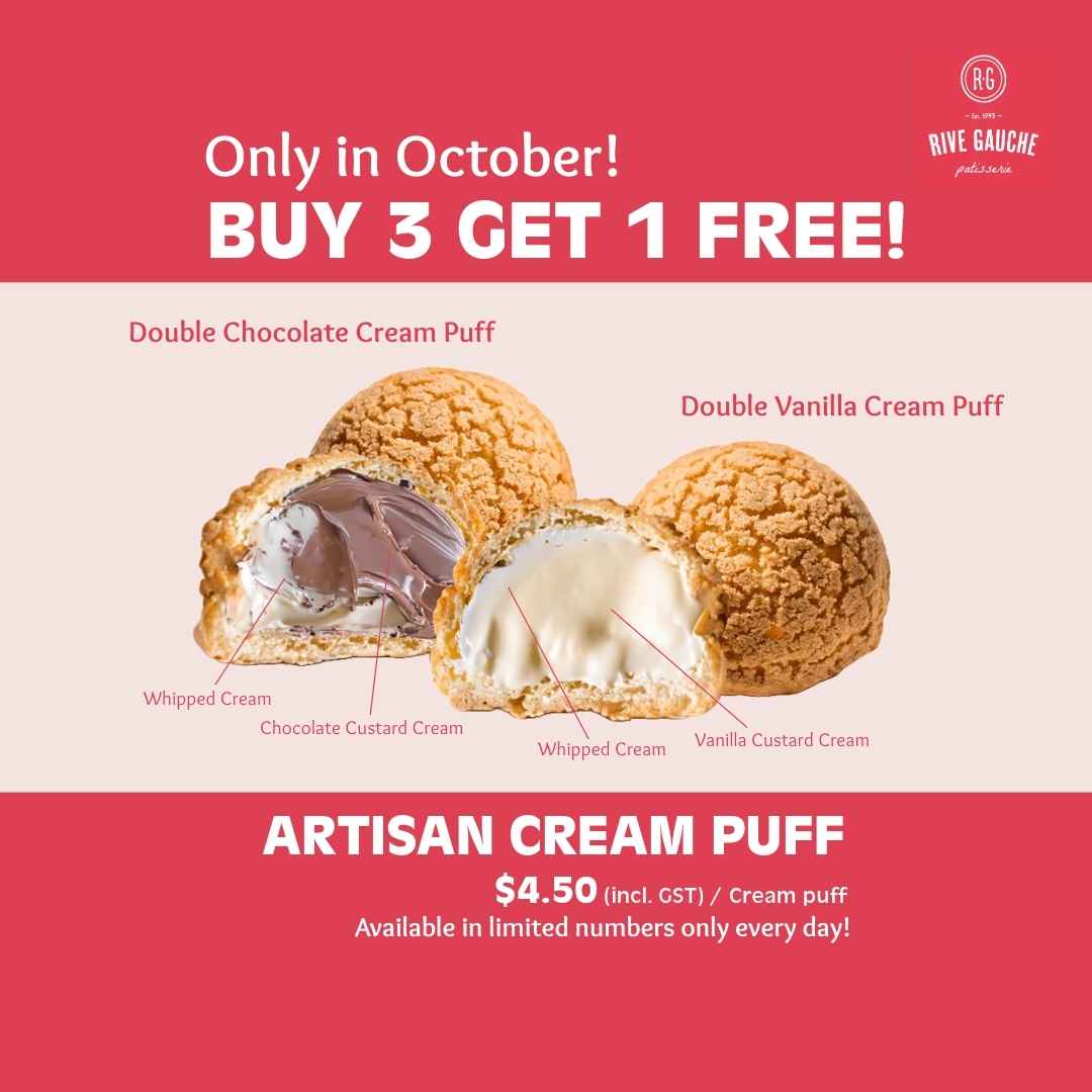 Indulge in Artisan Cream Puffs – Buy 3 Get 1 Free!