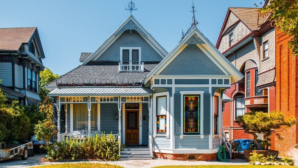 Blue Queen Anne Victorian Houses Blue Victorian Houses In SF & THEIR