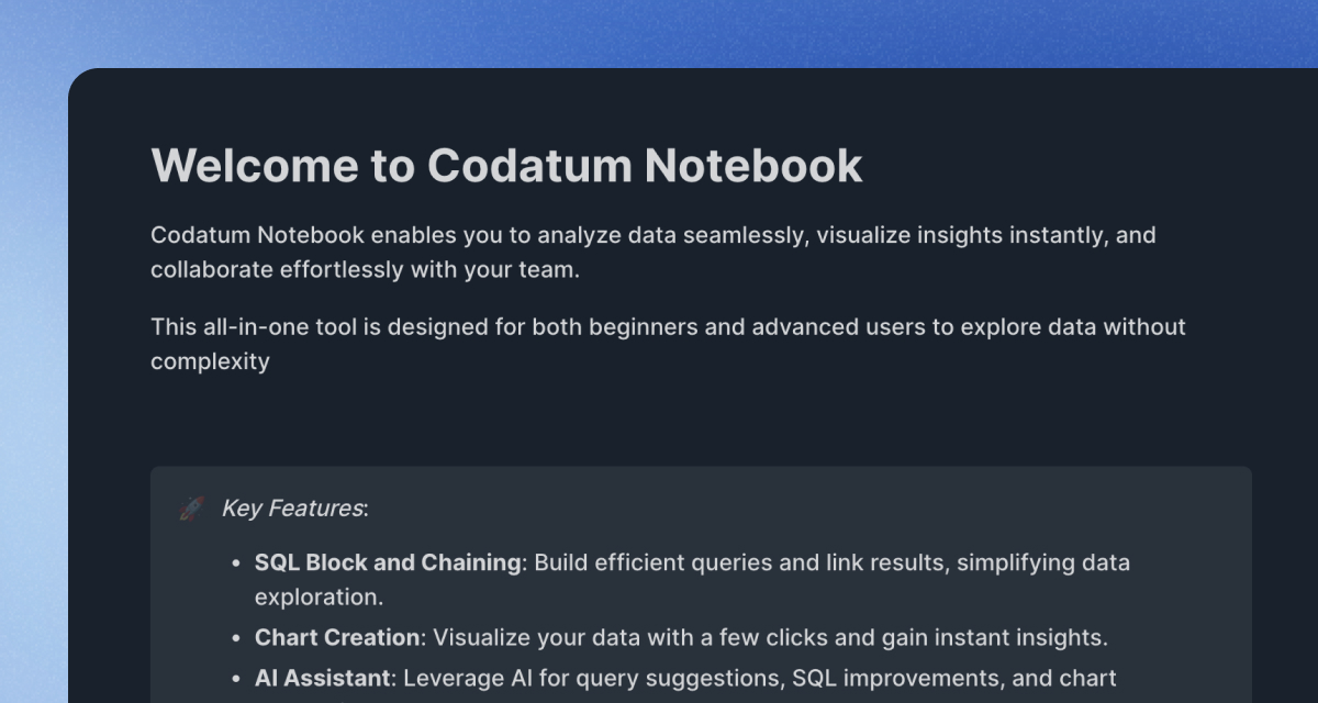 Notebook Introduction - Codatum Notebook Introduction - Codatum
