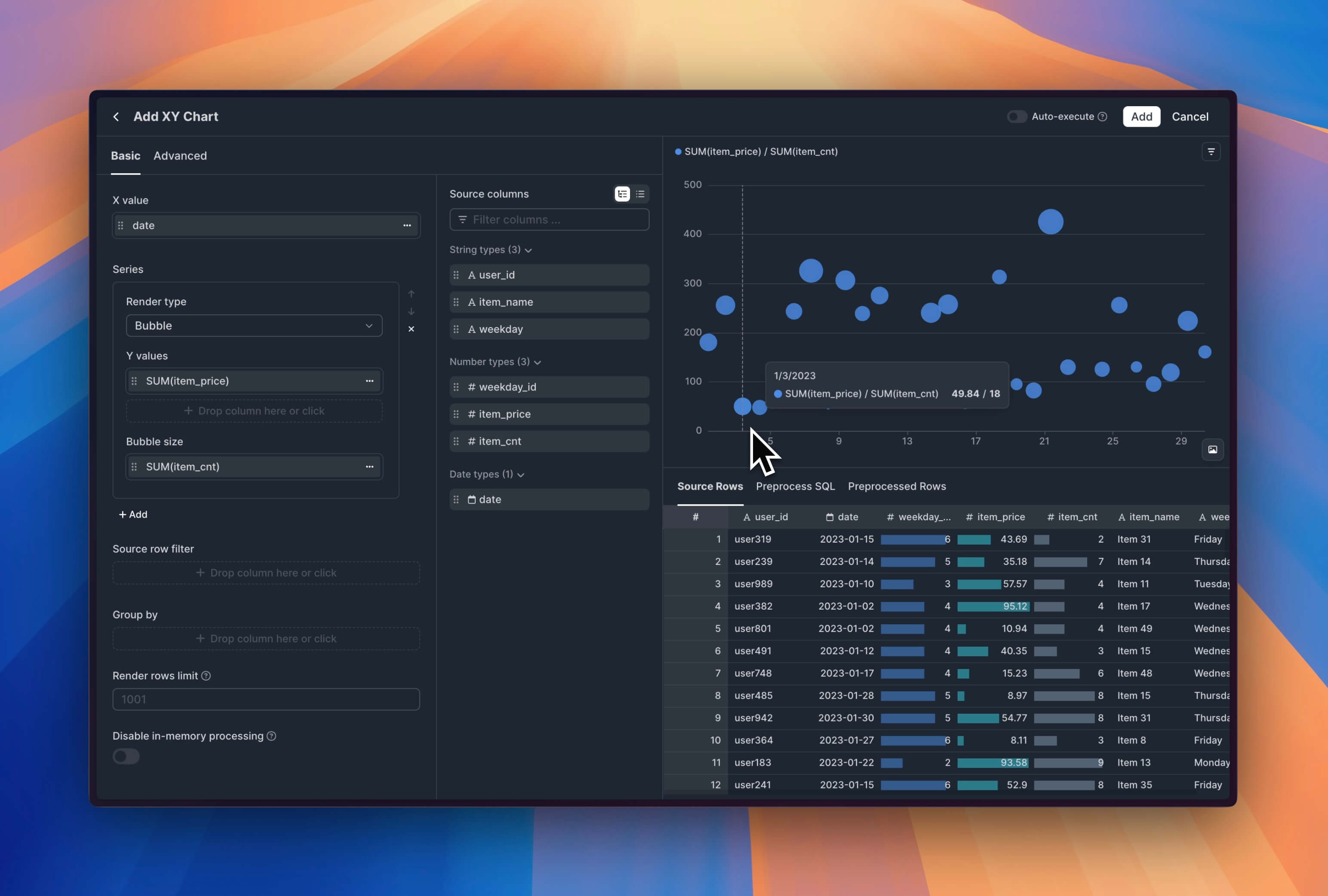 Charting Upgrades: Flexible Sorting and Bubble Support in XY Charts - Codatum