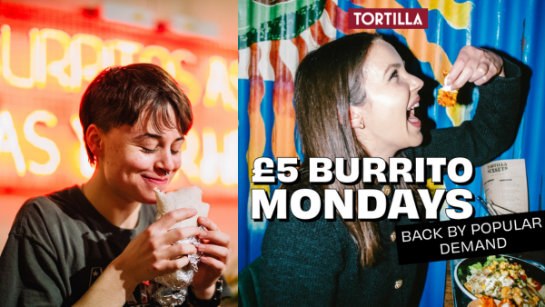 Spice Up Your Mondays with £5 Burritos at Tortilla | Westquay