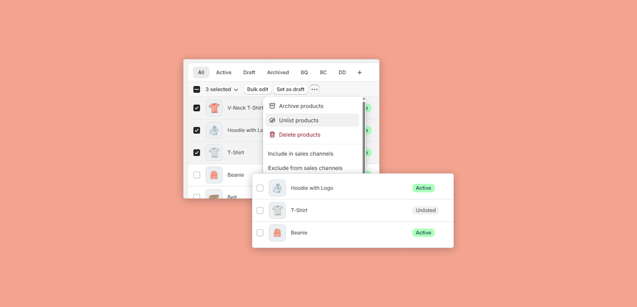 Understanding Shopify’s new “unlisted” product status | DevCommerce Blog