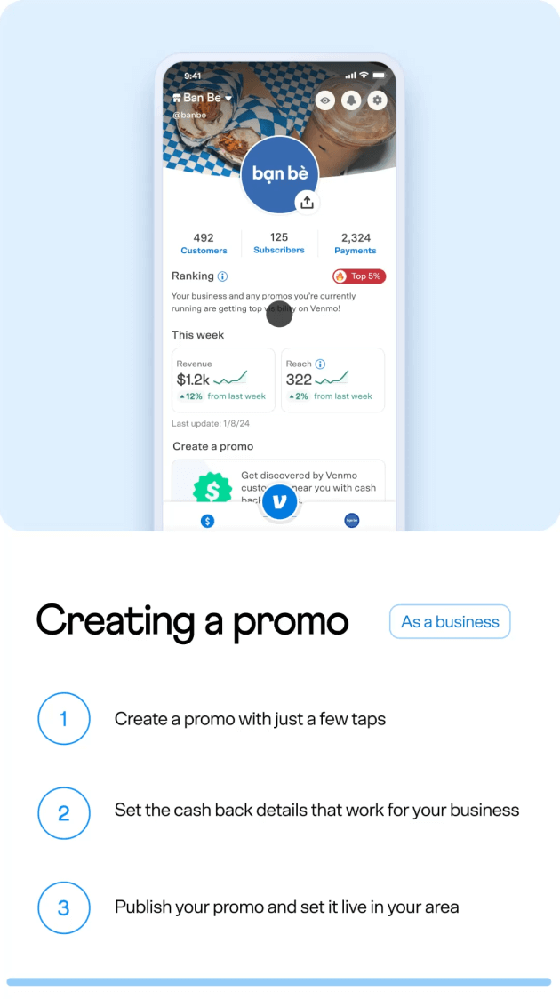 Create & Manage Business Promos | Venmo