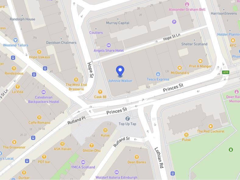 Visit Johnnie Walker Princes Street | Book Now