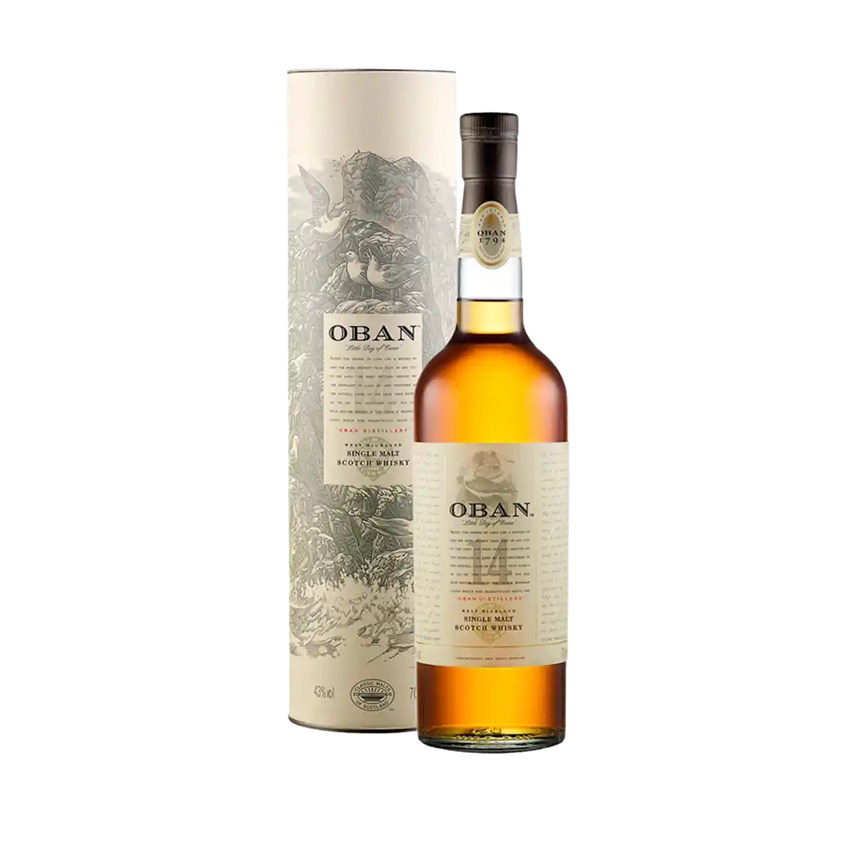 Oban 14 Year Old Single Malt Scotch Whisky, 700ml | Malts AU