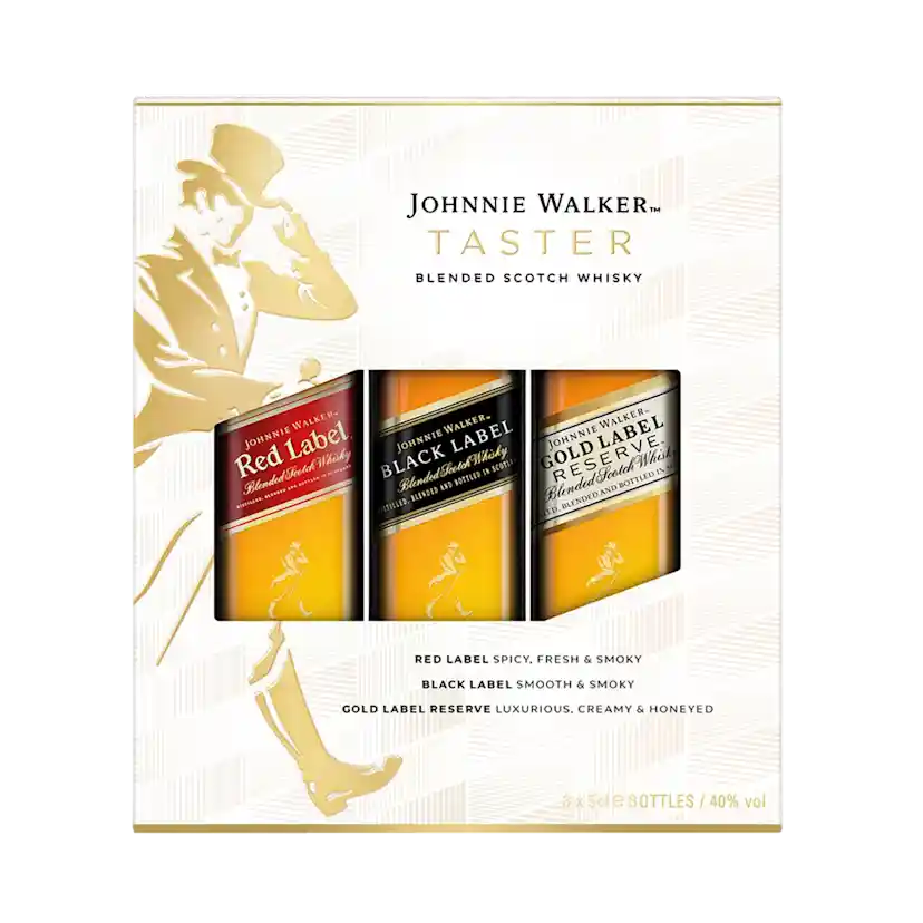 Johnnie Walker Blended Scotch Whisky Taster Pack, 3x5cl | Malts