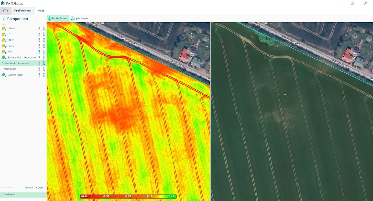 Compare different agriculture insights with Pix4Dfields | Pix4D