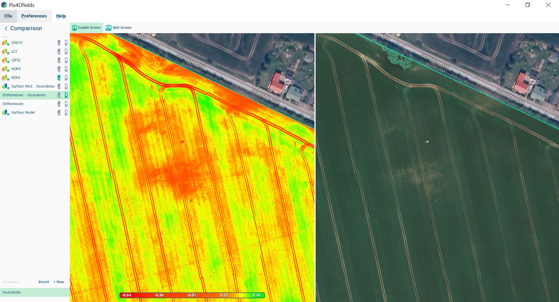 Compare different agriculture insights with Pix4Dfields | Pix4D