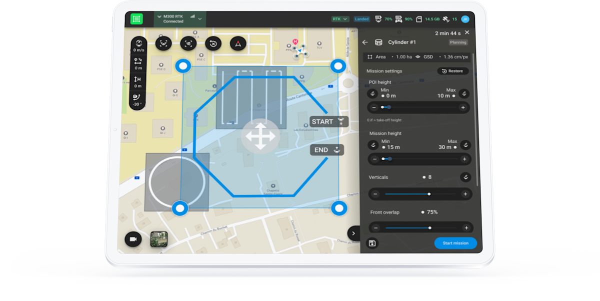 PIX4Dcapture Pro: 3D 매핑을 위한 전문 드론 비행 및 임무 계획 모바일 앱 | Pix4D