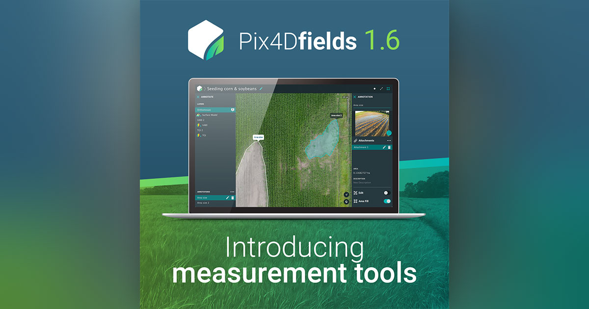 Pix4Dfields 1.6: high resolution measurements | Pix4D