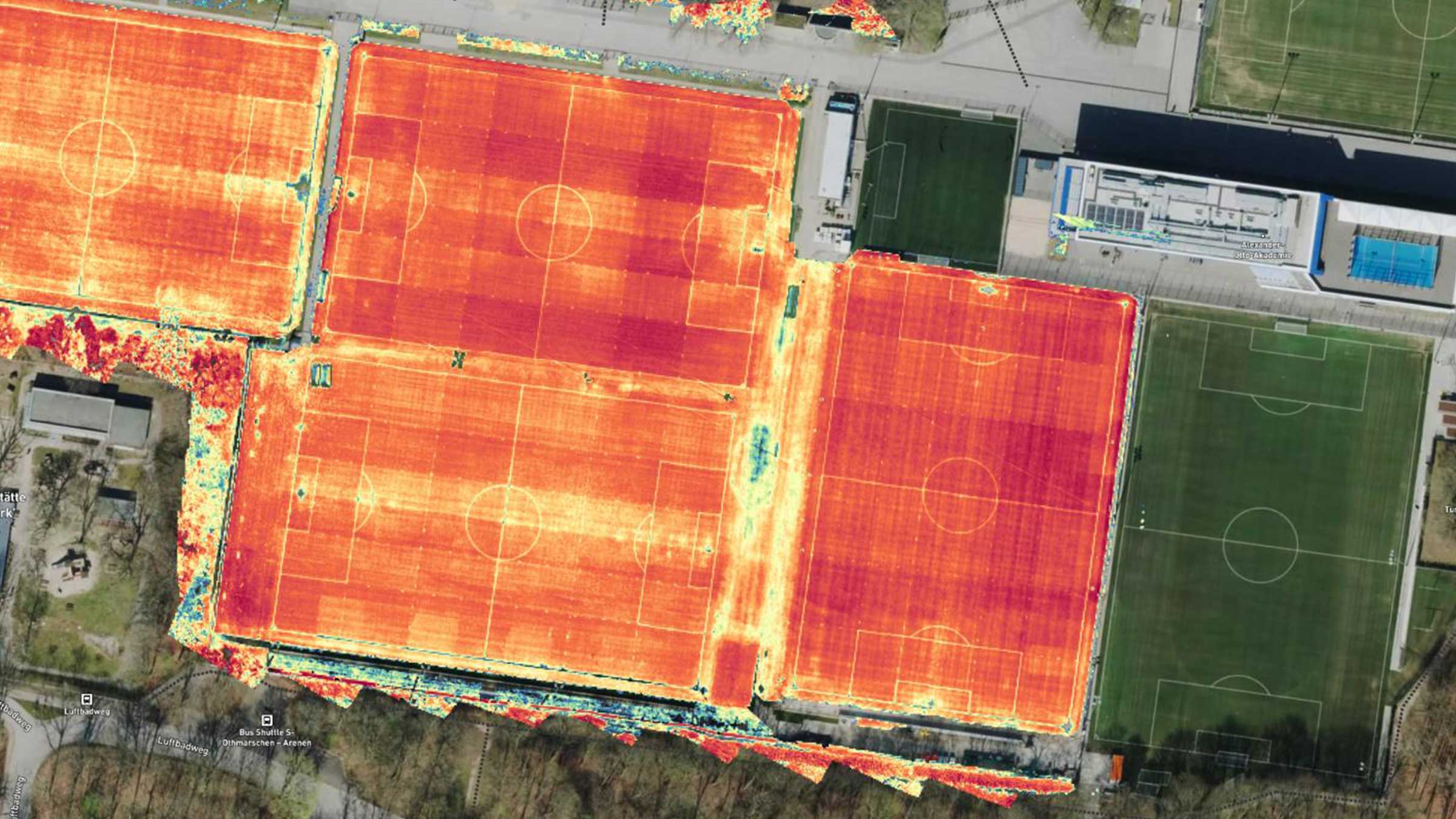 Turf management on a football pitch with PIX4Dfields | Pix4D
