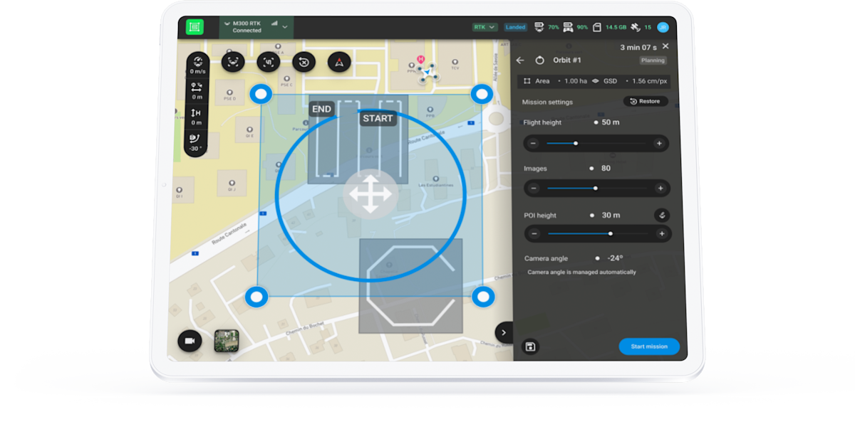 PIX4Dcapture Pro: 3D 매핑을 위한 전문 드론 비행 및 임무 계획 모바일 앱 | Pix4D