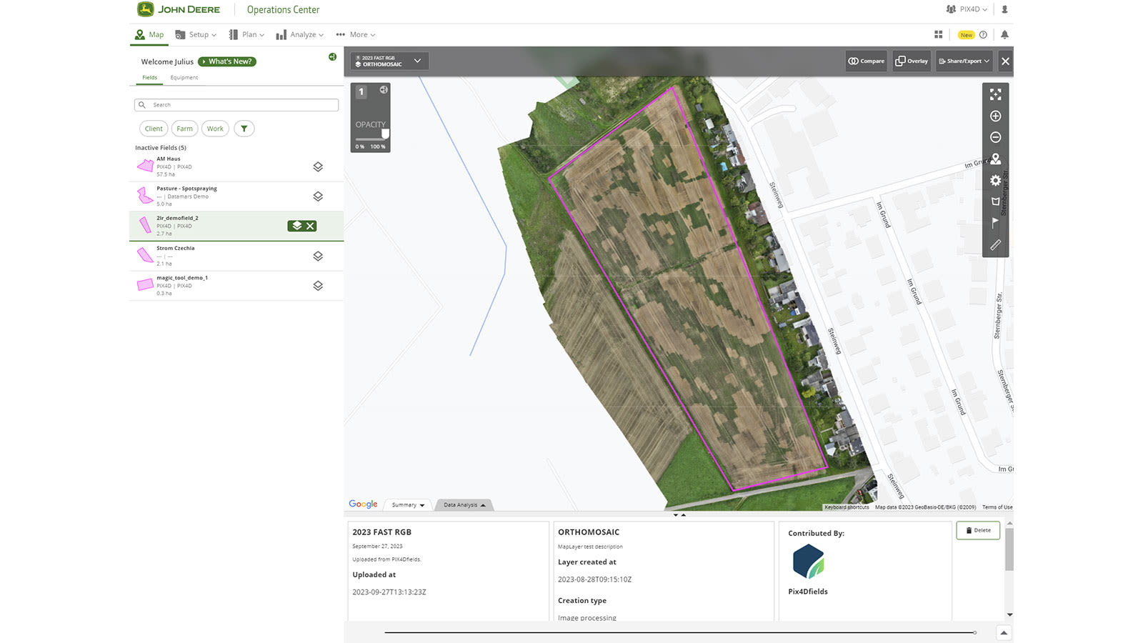PIX4Dfields 2.5: John Deere integration and ISOBUS export! | Pix4D