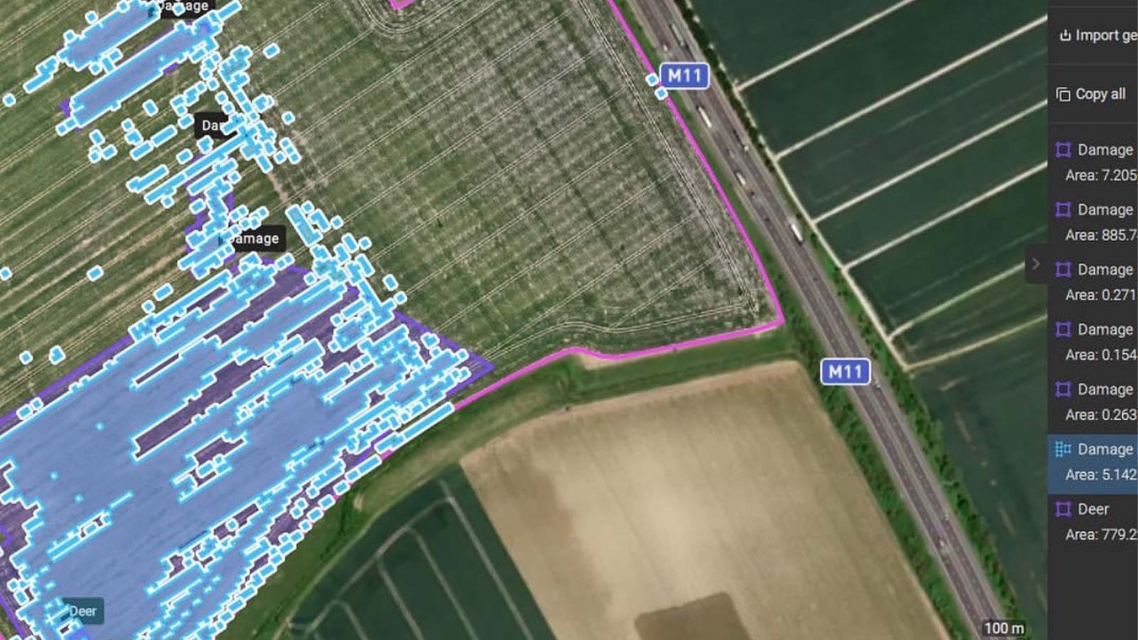 Crop damage assessment on a farmland with PIX4Dfields | Pix4D