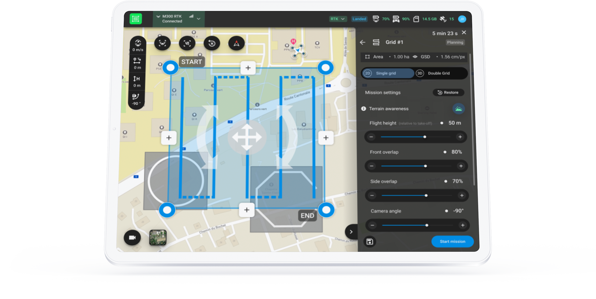PIX4Dcapture Pro: 3D 매핑을 위한 전문 드론 비행 및 임무 계획 모바일 앱 | Pix4D