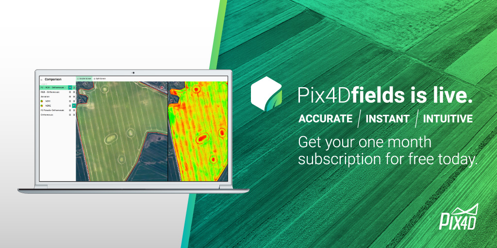Pix4Dfields is live. Get one month free. | Pix4D