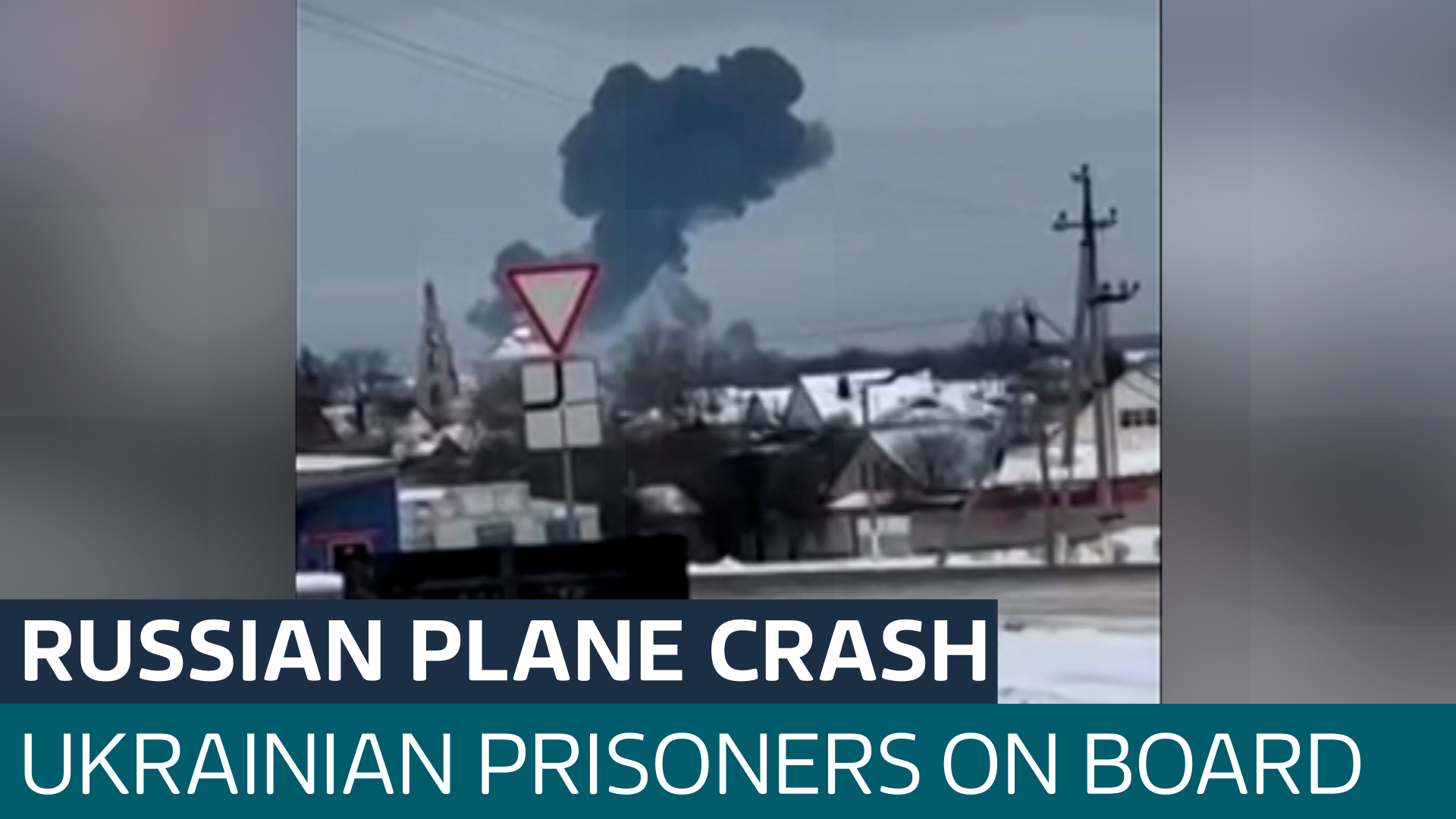 Russian military plane crashes near Ukrainian border - Latest From ITV News