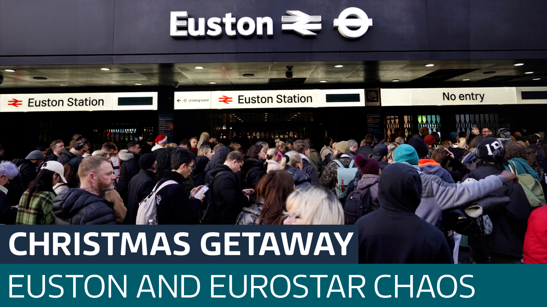 Christmas getaway chaos as Euston station and Eurostar hit by ...