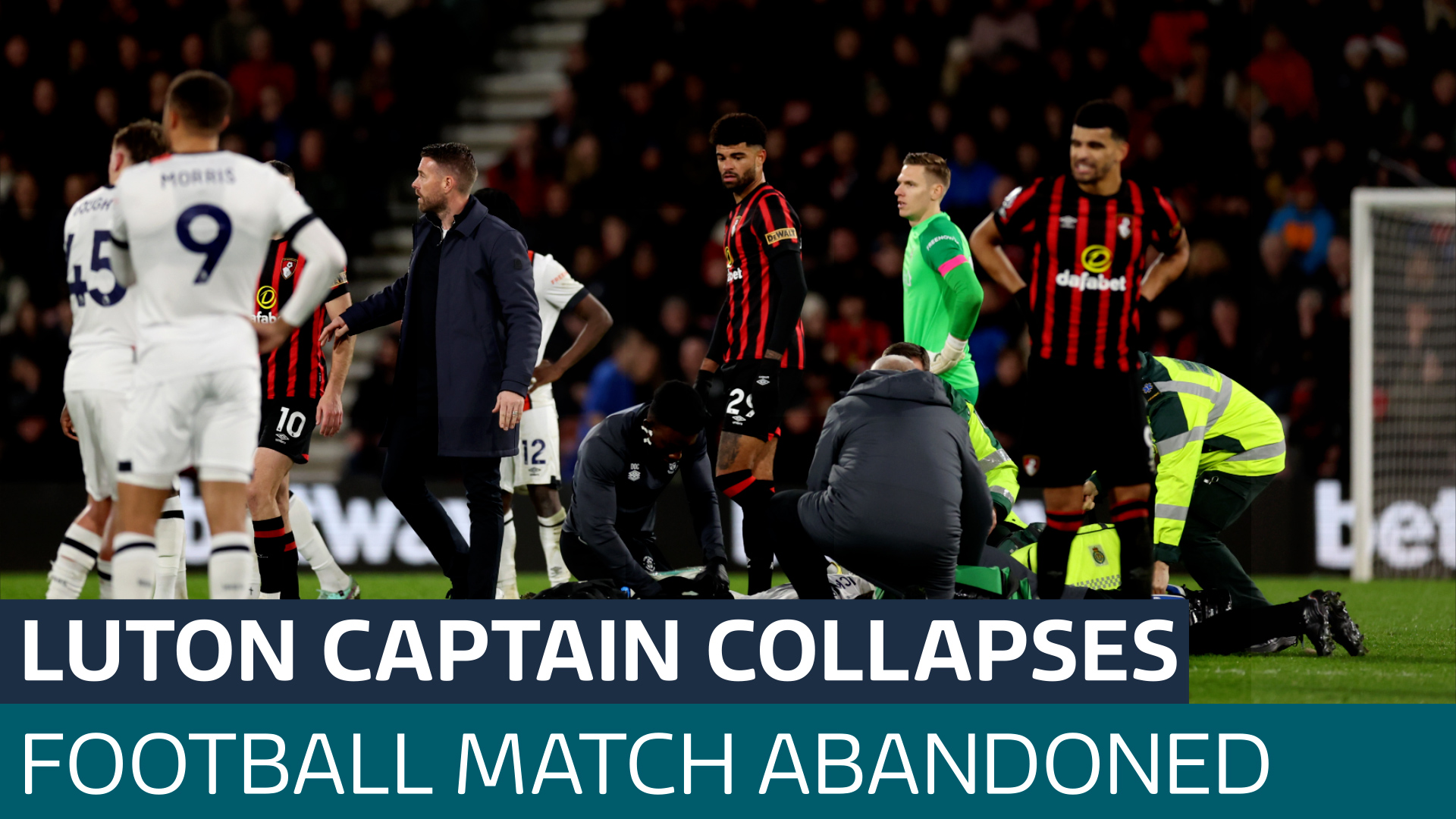 Match abandoned after Luton captain Tom Lockyer suffers cardiac arrest ...