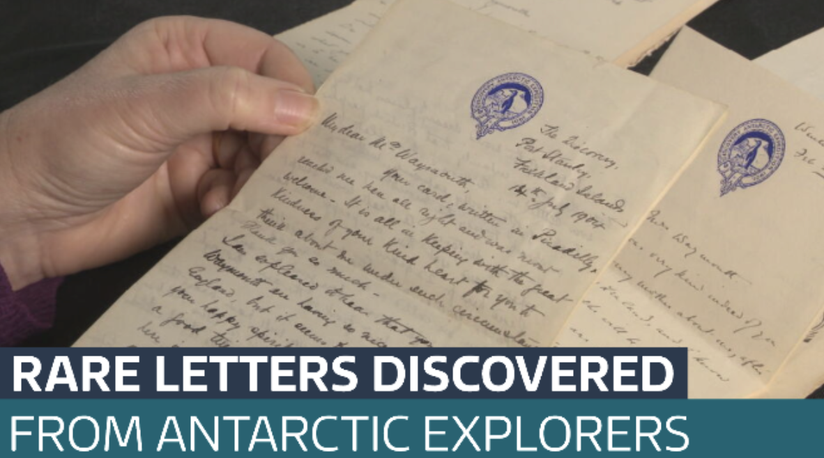 Rare historic letters from British Antarctic explorers discovered in ...