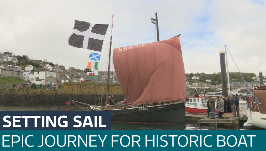 Epic voyage for historic Cornish fishing boat - Latest From ITV News