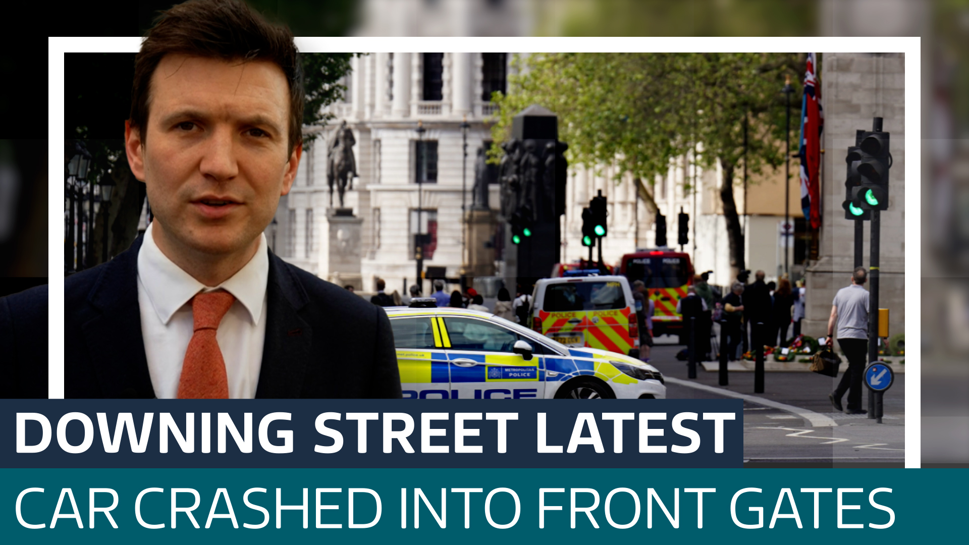 Latest from the scene after car collides with Downing Street gates ...
