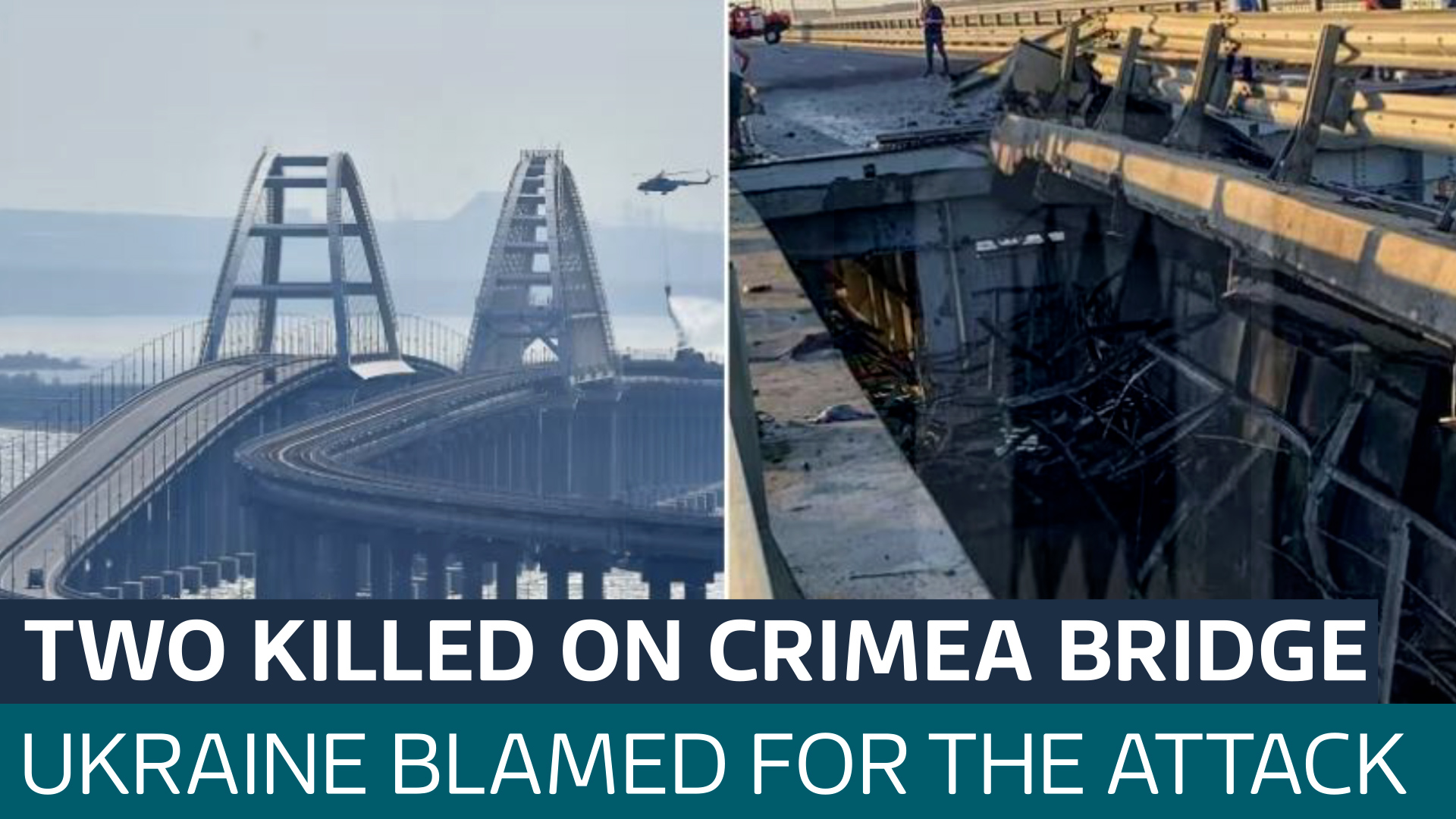 Two people killed in 'emergency' on bridge linking Crimea to Russia ...