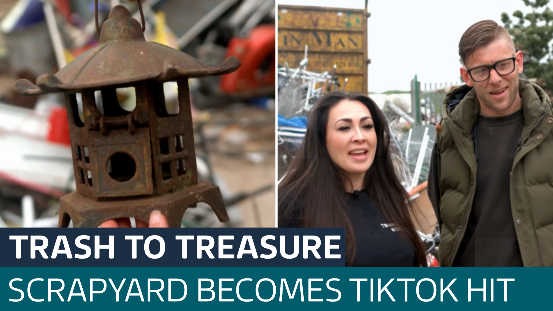 Couple turning their scrapyard trash into treasure become internet ...