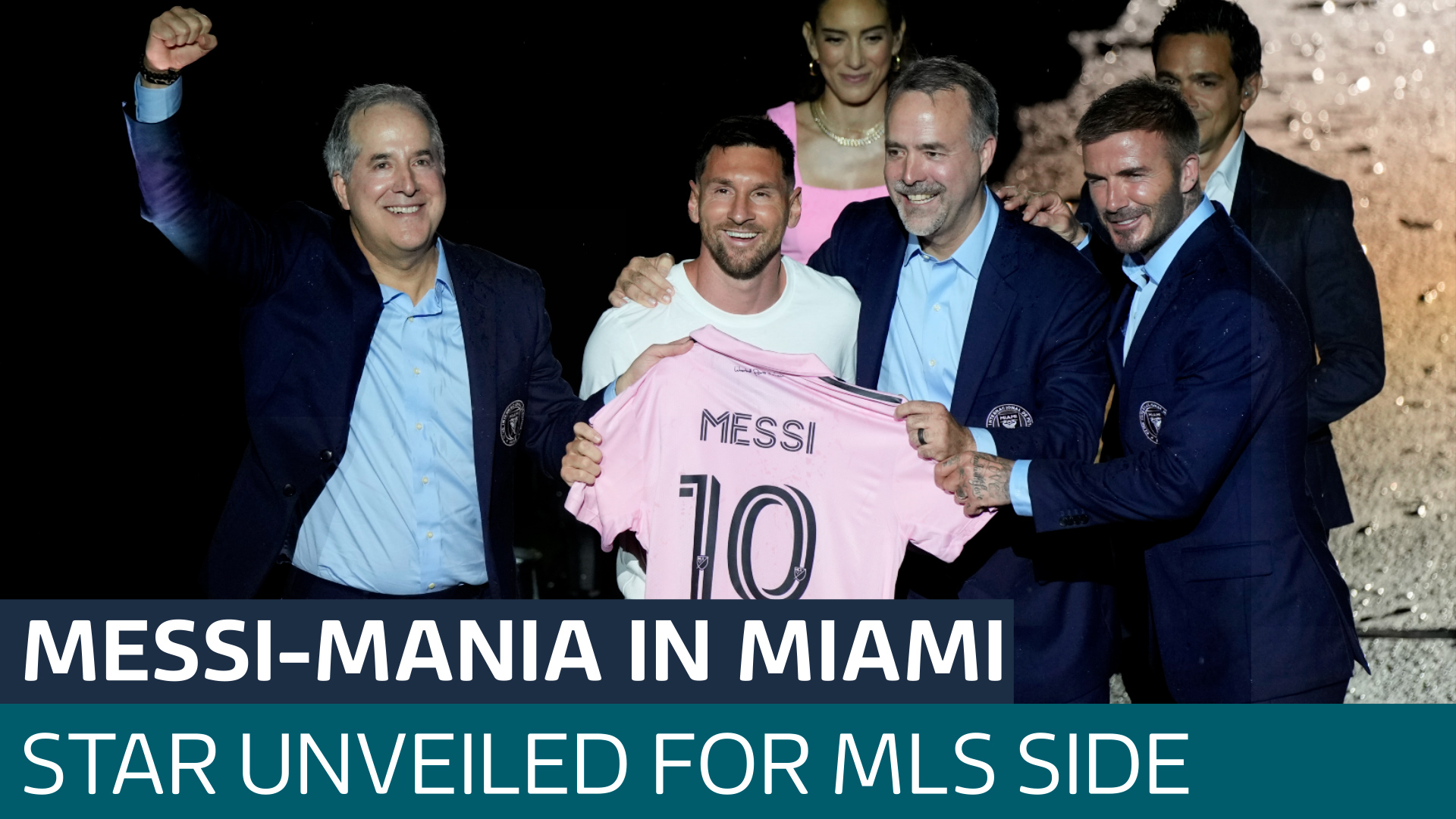 Messi-mania as star unveiled as newest signing for Beckham's Inter ...