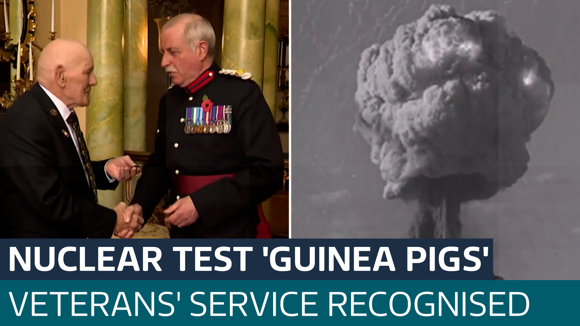 Military veterans who took part in nuclear testing awarded medals ...