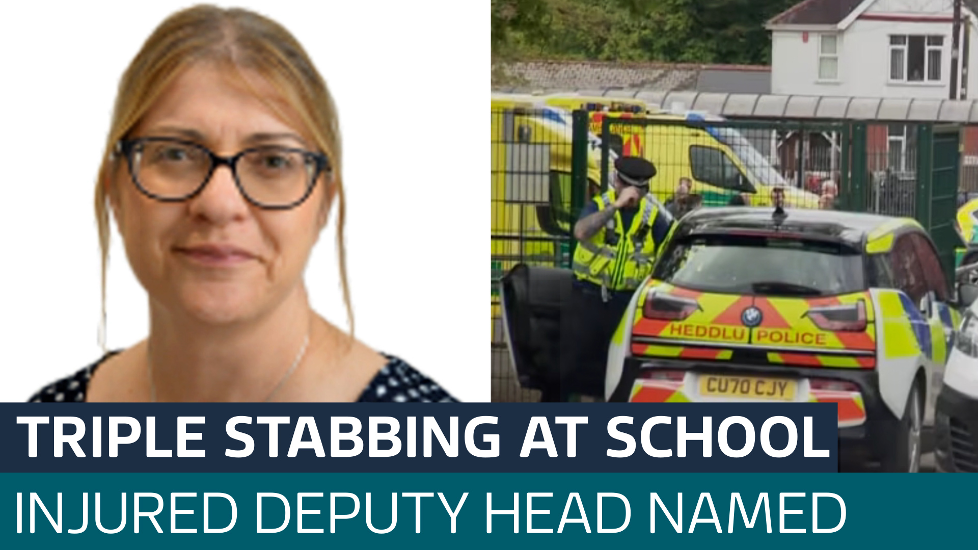 Injured Deputy Headteacher named after triple stabbing at Wales school ...
